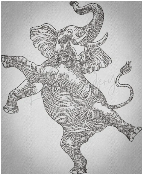 Dancing Elephant – EmFreudery Designs