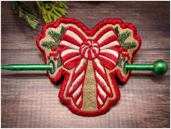 Hair Thingy - Peppermint Bow – EmFreudery Designs