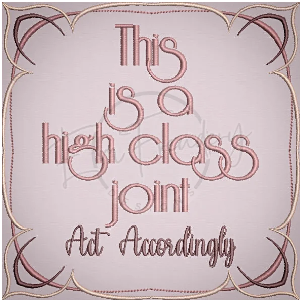 High-Class Joint – EmFreudery Designs