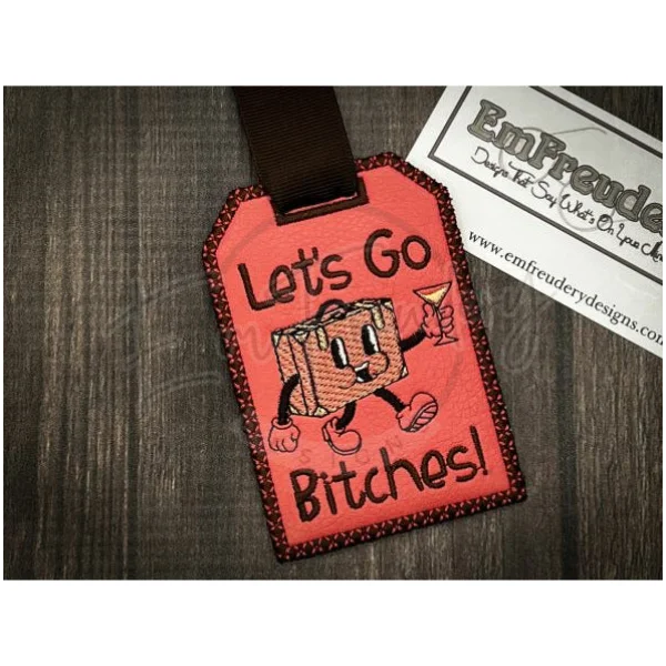 Luggage Tag - Let's Go! – EmFreudery Designs