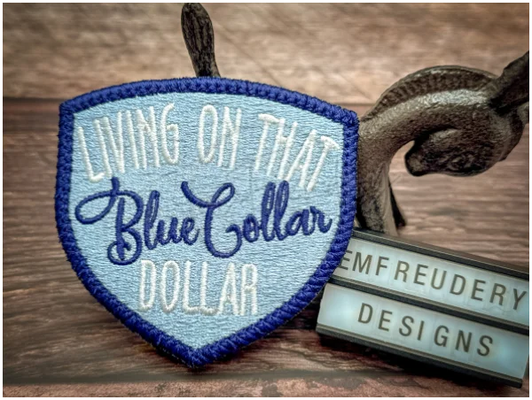 Patch - Blue Collar – EmFreudery Designs