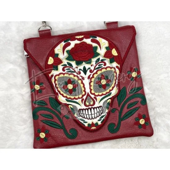 TopZip Flap Bag - Alien Sugar Skull – EmFreudery Designs