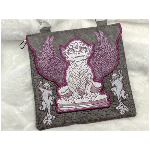 TopZip Flap Bag - Gargoyle Guardian – EmFreudery Designs