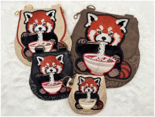 TopZip Flap Bag - Red Panda Ramen – EmFreudery Designs