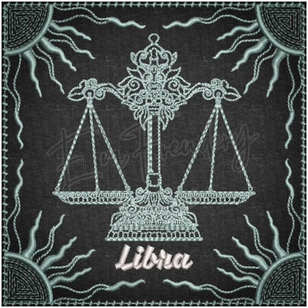 Zodiac Quilt Square - Libra – EmFreudery Designs